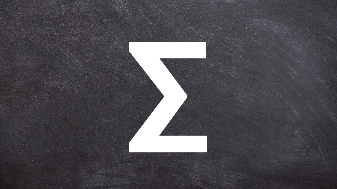 Mathematical symbols – Sum of - Education. Knowledge. Power.